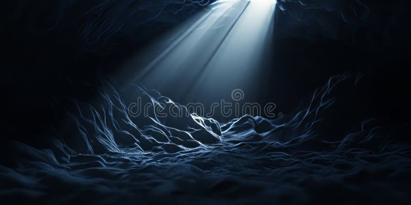 A Dramatic 3D Background with an Intense Light Beam Cutting through ...