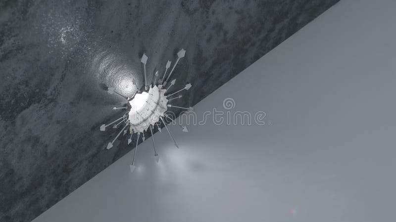 Arrows Piercing through Concrete Wall Stock Illustration - Illustration ...