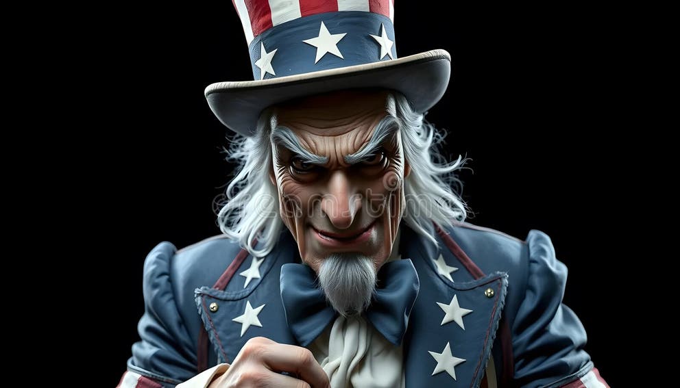 Uncle Sam S Intense Gaze: a 3D Render of American Patriotism Stock ...