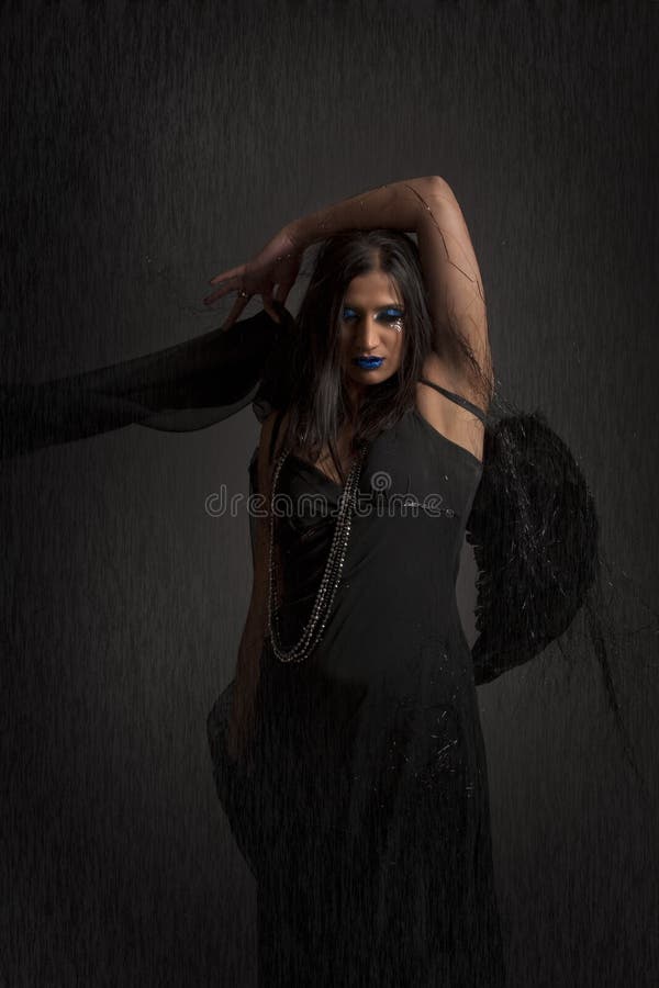 Dramatic dark angel stock photo. Image of wings, lips - 28092802