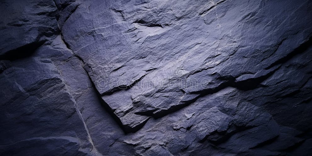 Dramatic Dark Blue Slate Rock Texture Background Rugged Stone Surface ...