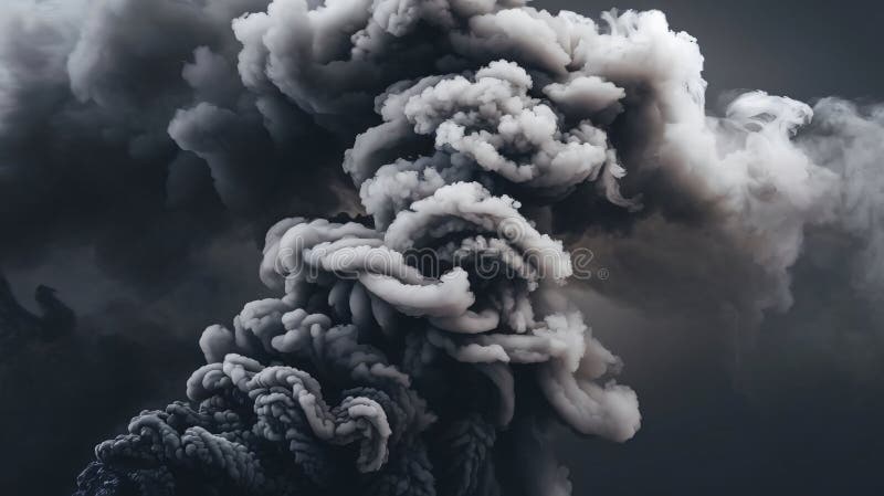 Dramatic Dark Gray Smoke Cloud Texture, Abstract High Quality Image ...