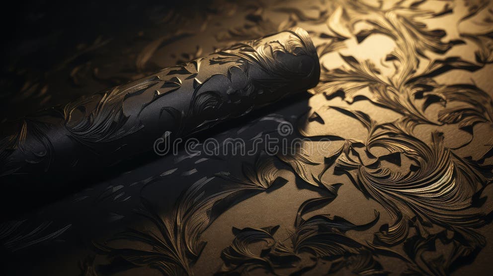 Dramatic Dark Paper Texture Stock Illustration - Illustration of depth ...