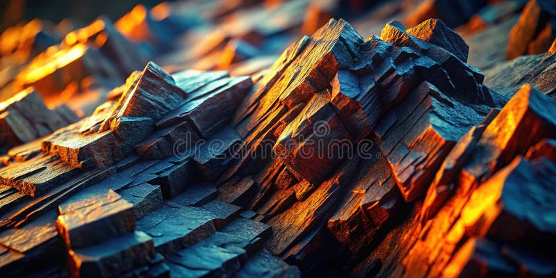 Dramatic Dark Rock Formation a Study in Layered Stone Sharp Edges and ...