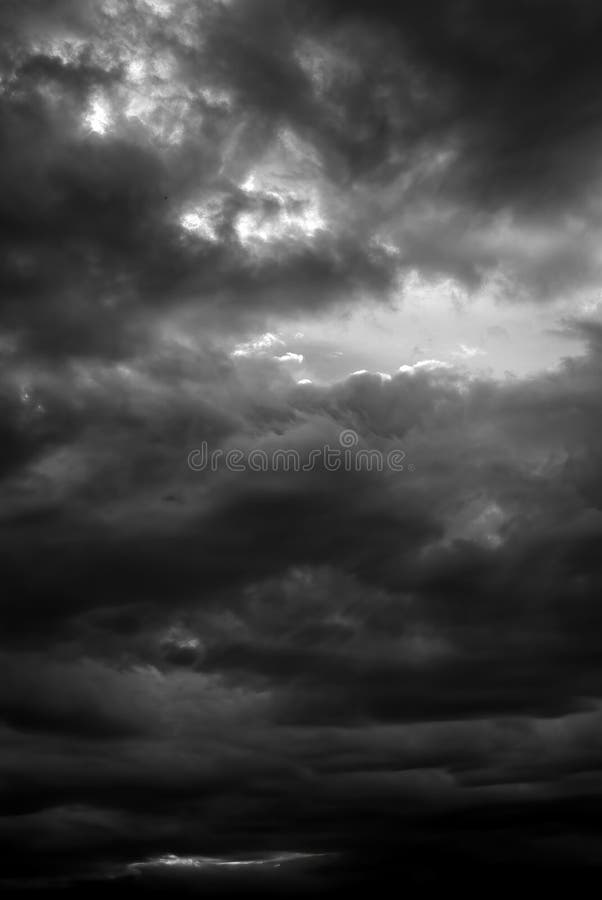 Dramatic Dark Sky and Clouds Stock Image - Image of black, grey: 386116823