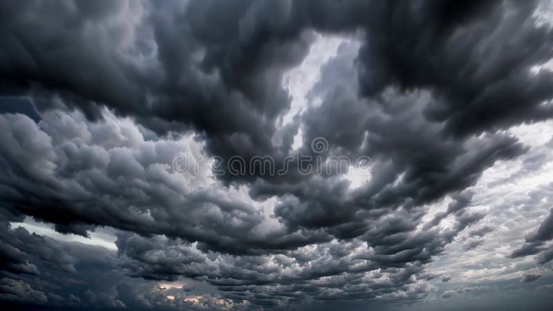 Dramatic Dark Storm Clouds Gathering before Rainfall, Ominous Sky ...