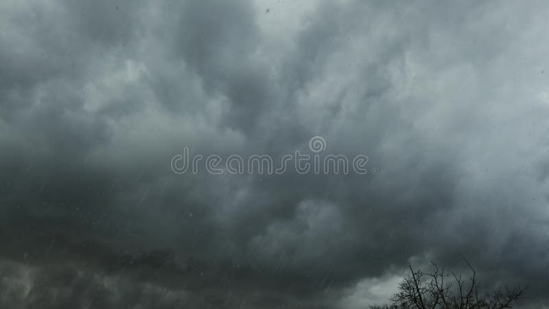 Dark Storm Clouds and Heavy Rain Stock Footage - Video of overcast ...