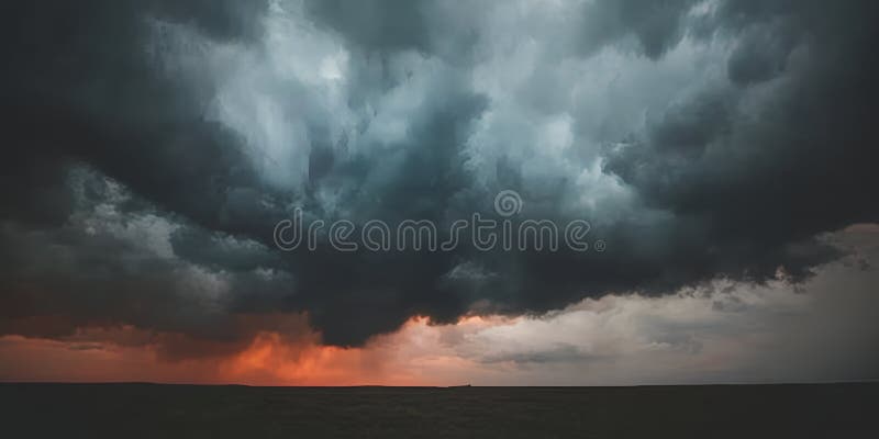 Dramatic Dark Storm Cloudscape at Sunset Intense Weather Moody Sky ...