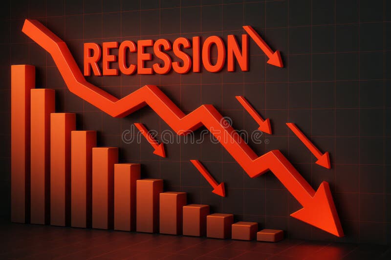 Dramatic Decline in Economic Growth with Recession Indicator and ...