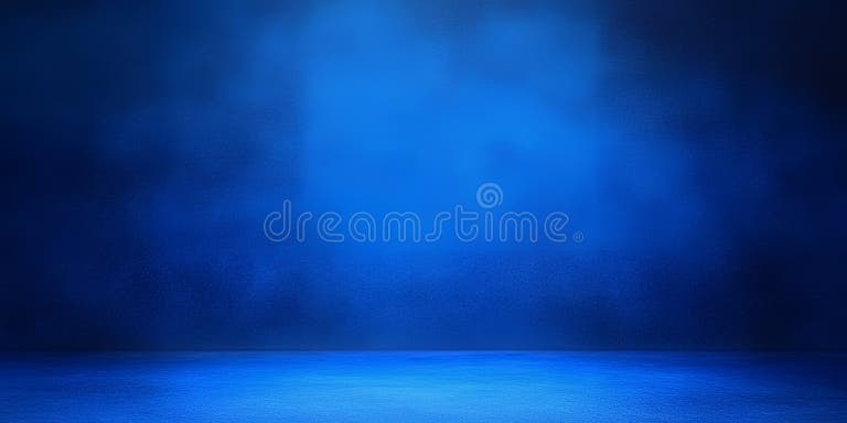 Dramatic Deep Blue Studio Background Textured Wall and Floor Cinematic ...