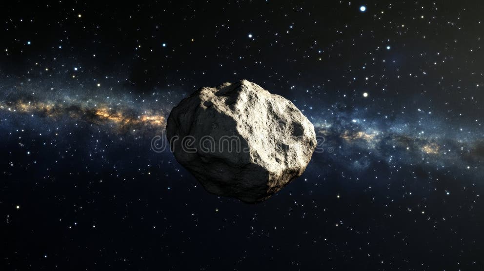 Dramatic Depiction of an Asteroid Racing Towards Earth, Capturing the ...