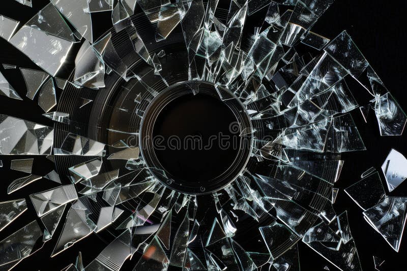 A Dramatic Depiction of a Broken Compact Disc, Featuring Shattered ...