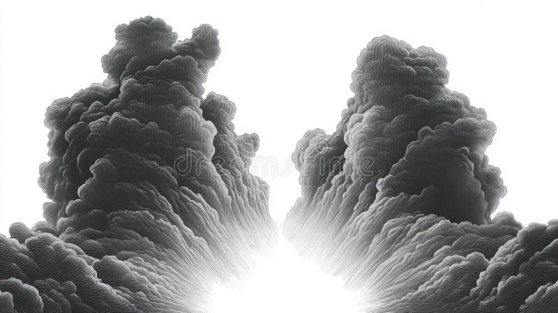 A Dramatic Depiction of Dark Clouds Parting To Reveal Bright Light at ...