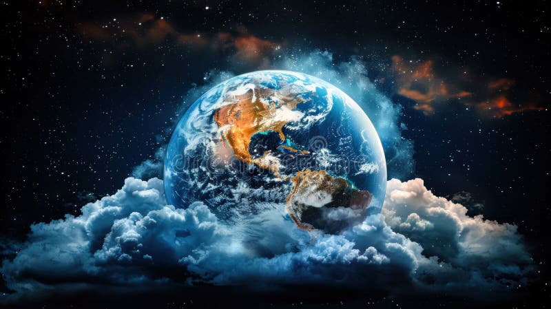 Dramatic Depiction of Earth with Explosive Elements. Generative Ai ...