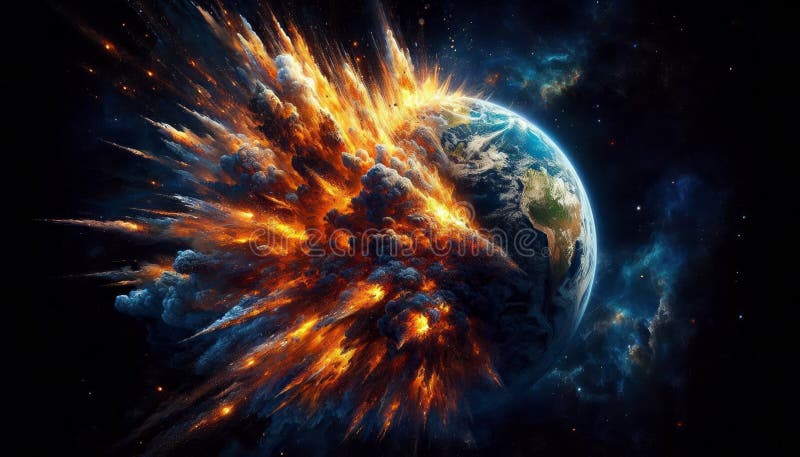 Earth S Apocalyptic Explosion - an Artificially Intelligent Depiction ...