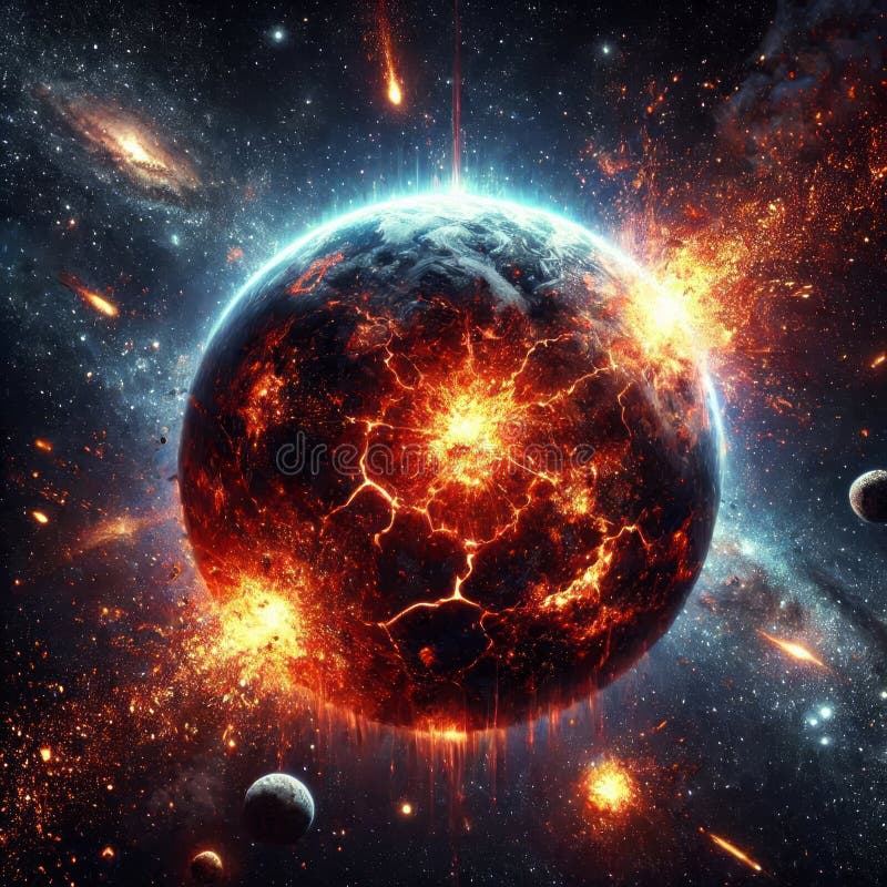Earth S Apocalyptic Explosion - an Artificially Intelligent Depiction ...