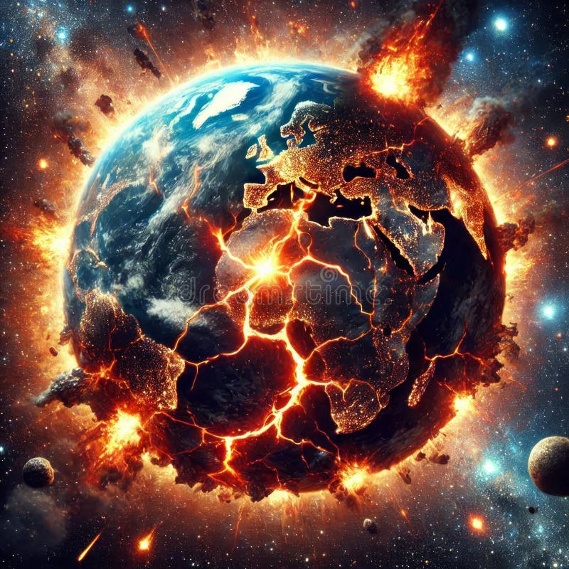 Earth S Apocalyptic Explosion - an Artificially Intelligent Depiction ...