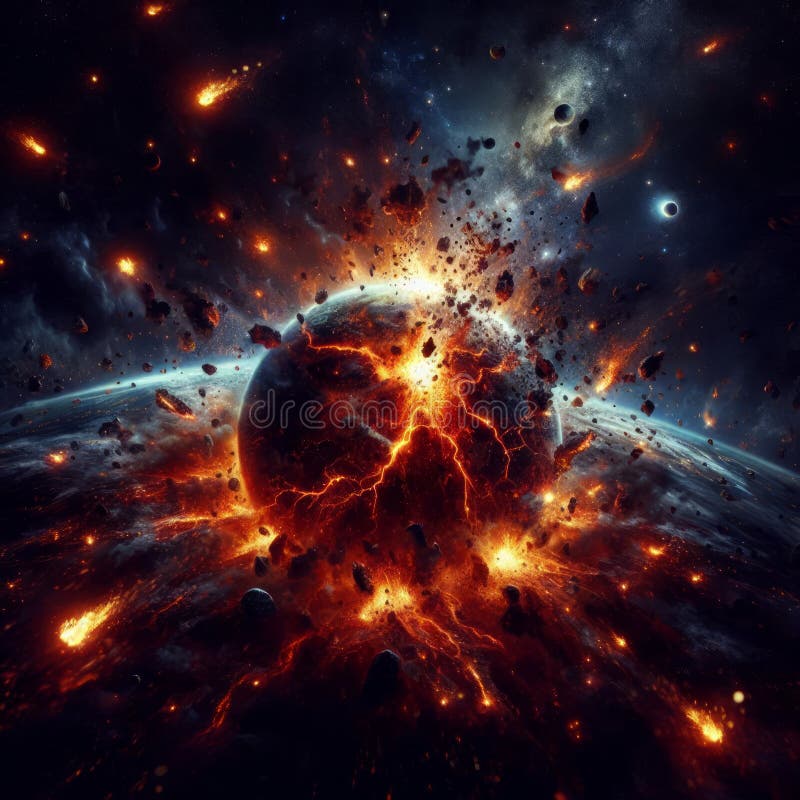 Earth S Apocalyptic Explosion - an Artificially Intelligent Depiction ...