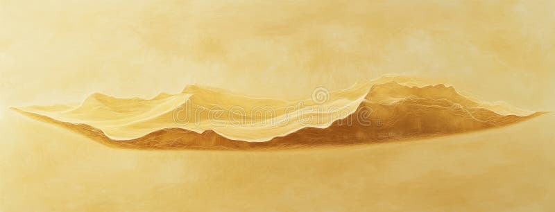 Dramatic Depiction of a Hovering Sand Dune in Heat Stock Illustration ...