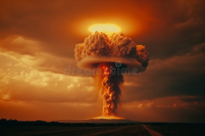 Apocalyptic Nuclear Explosion Scene Stock Photo - Image of explosion ...