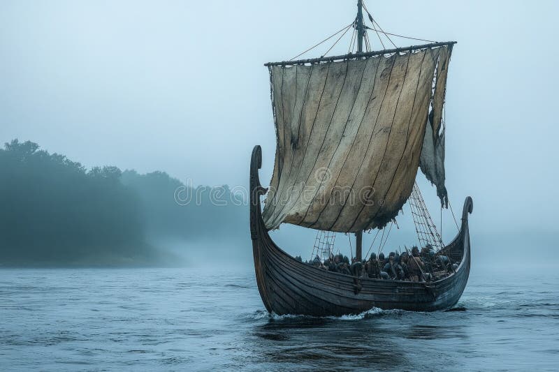 A Dramatic Depiction of a Viking Raid, Intense and Historical, Cultural ...