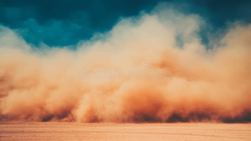 Dramatic Desert Dust Storm with Billowing Clouds and Grunge Texture ...