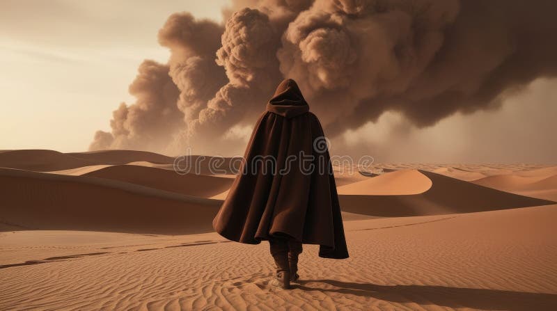 Dramatic Desert Landscape at Dawn with Smooth Sand and Ethereal ...