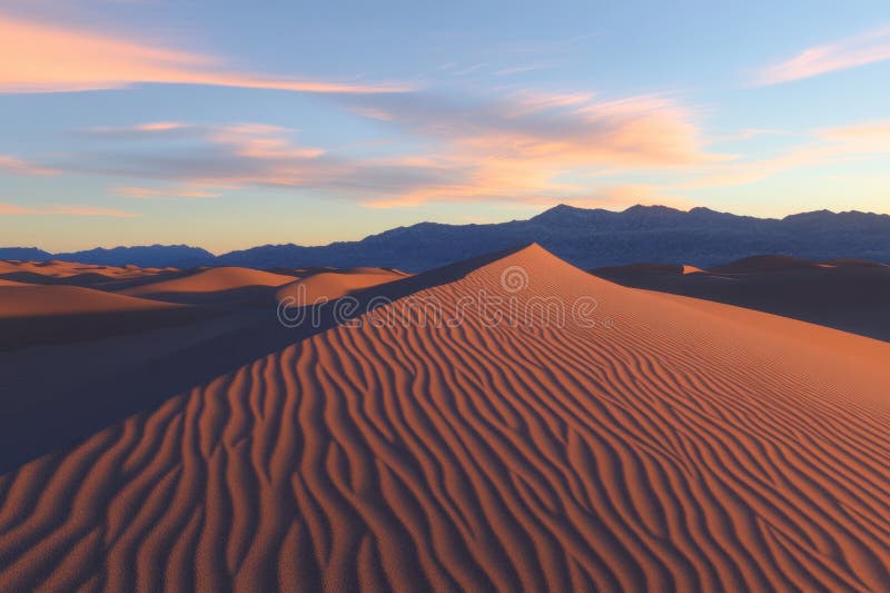 Dramatic Desert Landscape at Sunset with Stunning Sand Dunes and ...