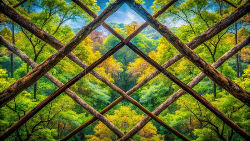 Dramatic Diagonal Branches Intertwining in a Monochrome Forest Striking ...