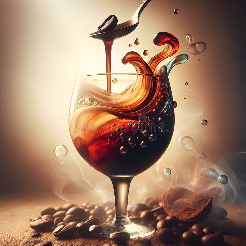 Dancing Red Wine Pour with Dynamic Swirling Motion Stock Illustration ...