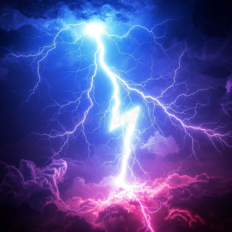 A Dramatic Digital Depiction of a Lightning Storm Features a Bright ...