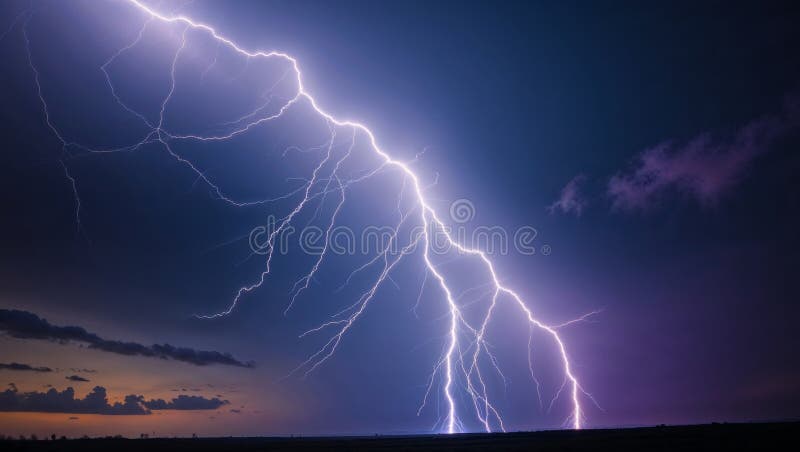 Dramatic Display of Lightning Illuminating Night Sky with Powerful ...