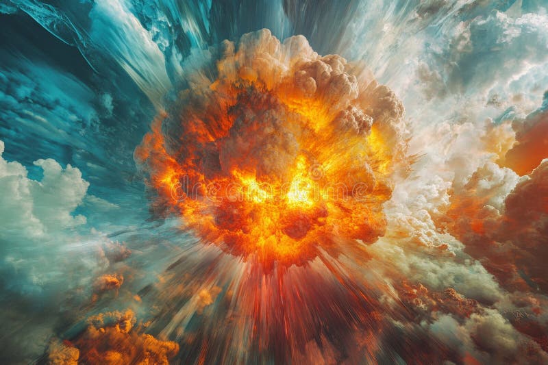 A Dramatic Display Unfolds As Colors Erupt in Abstract Forms, Capturing ...