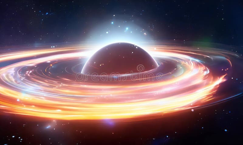 Dramatic Distortion of Light As it Bends Around a Black Hole, Creating ...