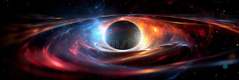 Dramatic Distortion of Light As it Bends Around a Black Hole, Creating ...