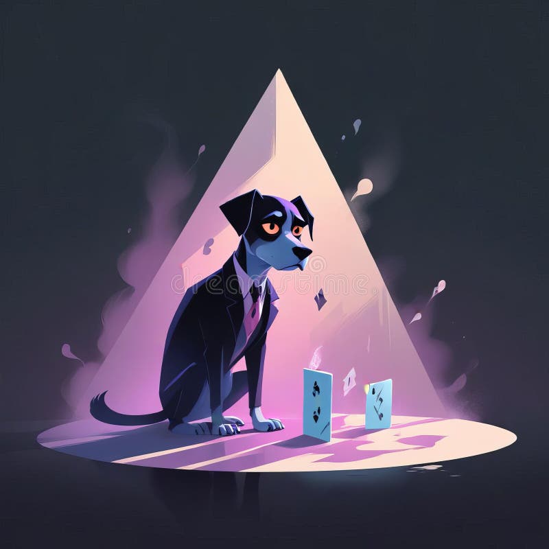 A Dramatic Dog Character for T-Shirt Design Stock Illustration ...