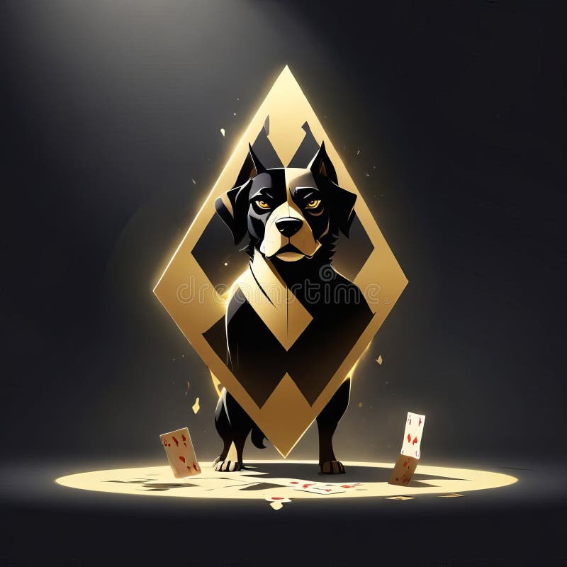 A Dramatic Dog Character for T-Shirt Design Stock Illustration ...