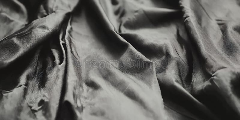 Dramatic Draped Dark Grey Fabric Texture Close Up Shot of Smooth ...