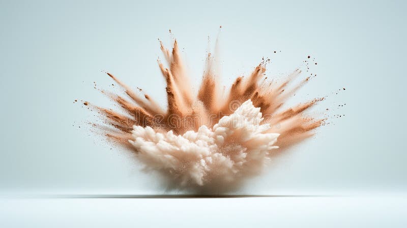 Dramatic Dust Explosion Creates Stunning Visual Effect Against Light ...