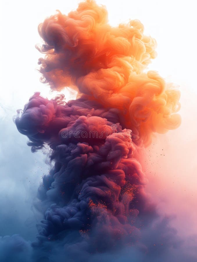 Dramatic Dust Explosion in Studio Generative AI Stock Illustration ...