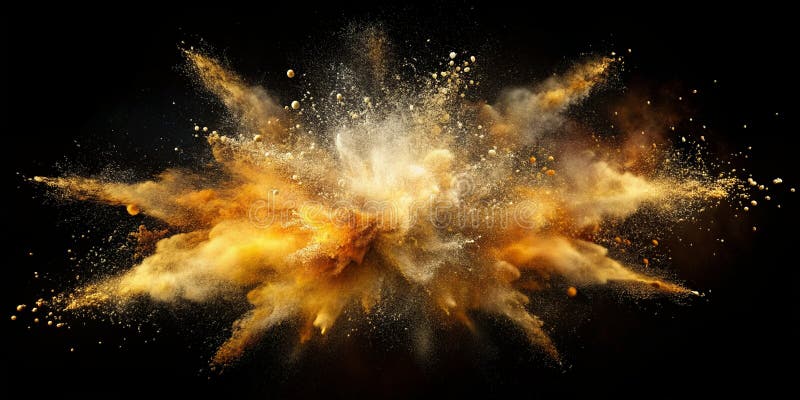 Dramatic Dust Particles and Blast Effects Creative AI Stock ...