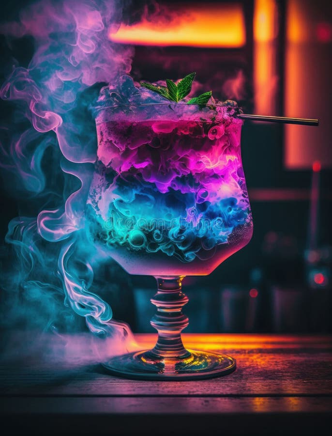 Dramatic Dynamic Beverage Photography of a Magical Drink Generative AI ...