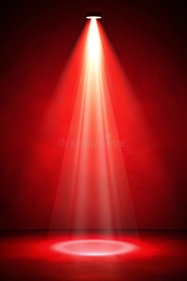 Glowing Red Spotlight on Paper Background Stock Illustration ...