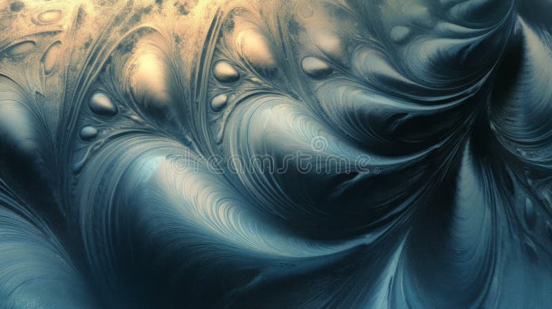 Dramatic Elegant Texture with Abstract Chaos Pattern in Blue and Gold ...