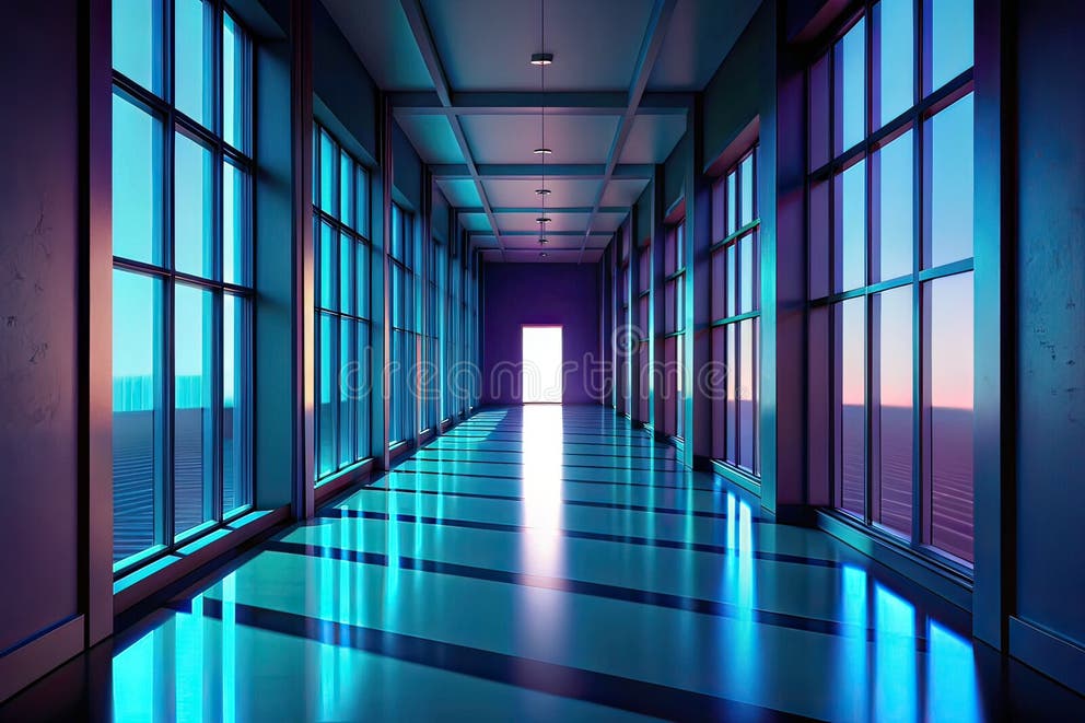 Dramatic Empty Studio Corridor a Minimalist Photography Backdrop with ...