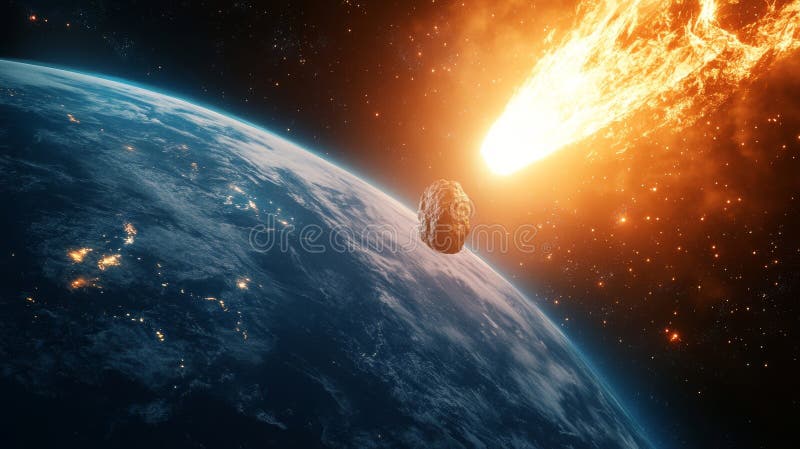 Dramatic Encounter a Massive Asteroid Approaches Earth, Illuminating ...
