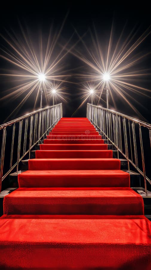 A Dramatic Entrance for an Event Celebration is Created by a Red Carpet ...