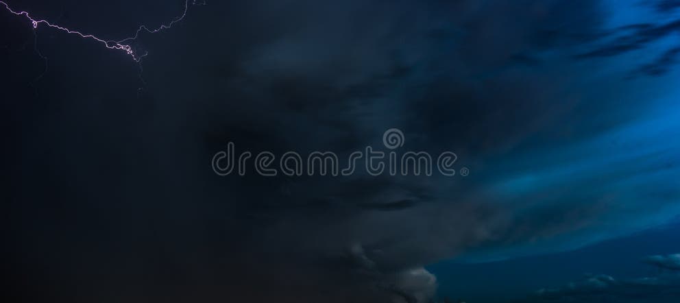 Dramatic Evening Sky with Flashlight Stock Photo - Image of light ...