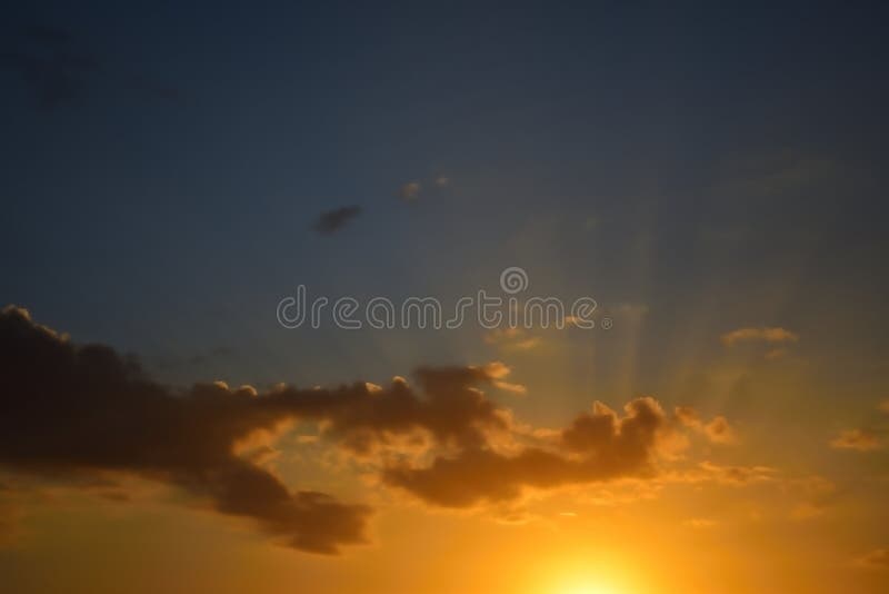 Dramatic Evening Sky with Magnificent Cloud Formations. Beautiful ...