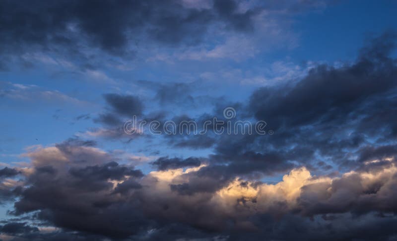 Dramatic Evening Sky after Rain Stock Photo - Image of beauty, storm ...